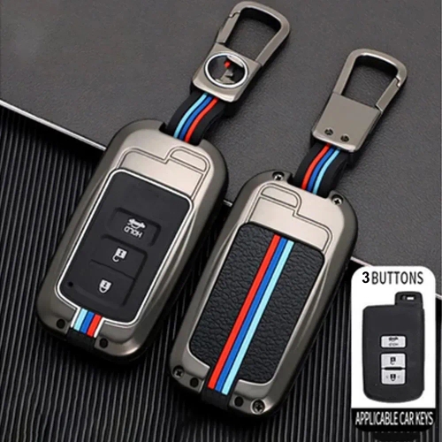 Metal Key Cover With Car Key Ring And Soft Silicone For Toyota esquire ...