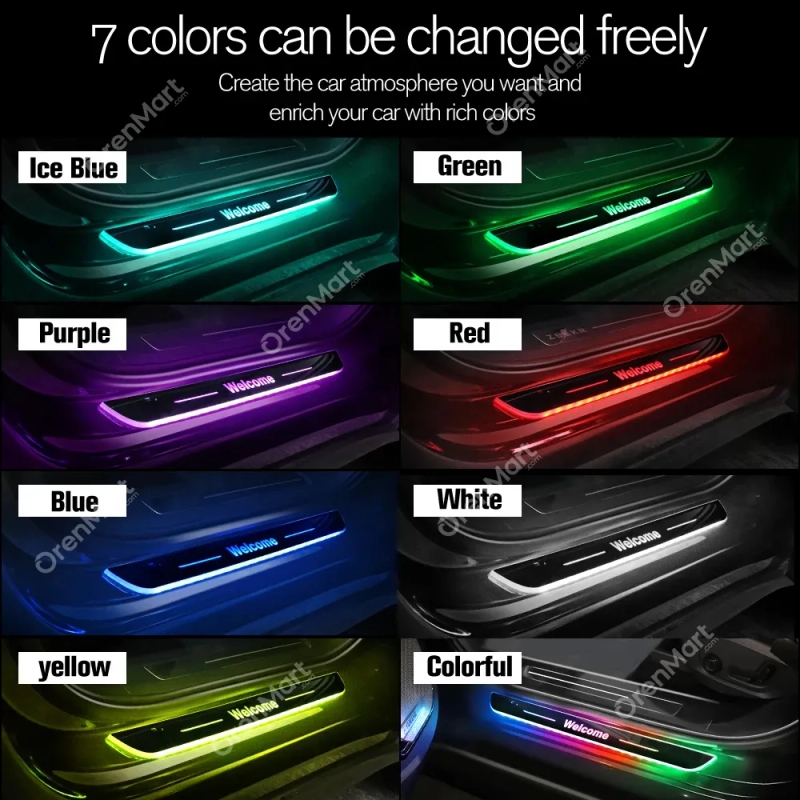 Car LED Door Sill Lights with Magnetic Installation – Stylish and Easy ...