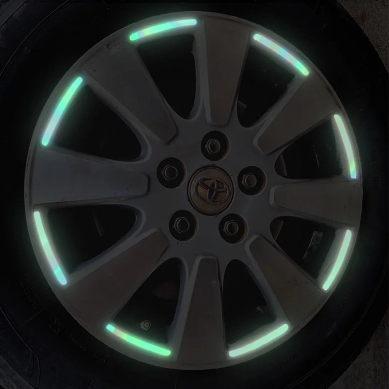 Car Wheel Sticker Reflective Sticker Car Wheel Tire Rims Sticker 20 pcs