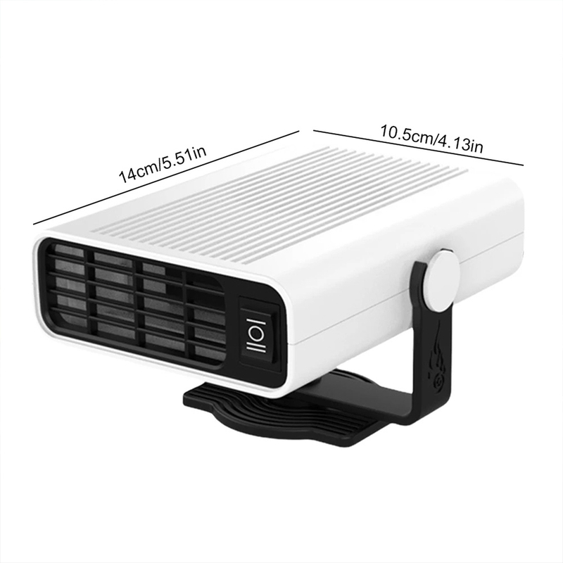 2-in-1 Car Heater & Cooling Fan – (12V And 24 V) 150W Portable Plug-in ...