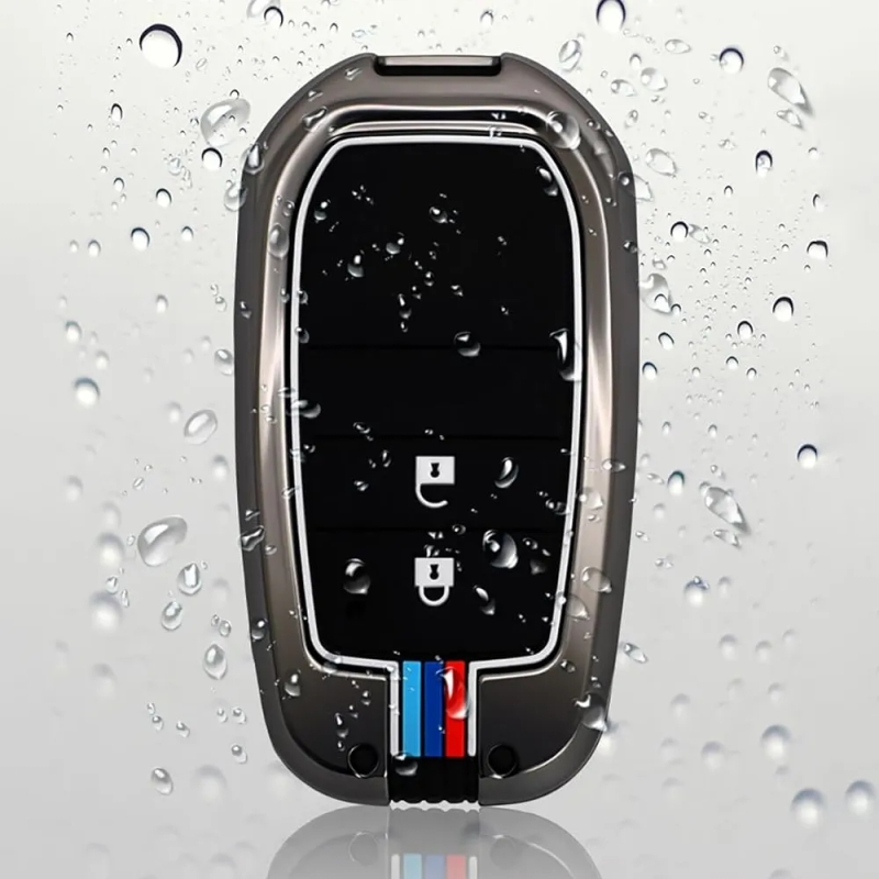 Car Metal Key Cover With Car Key Ring And Soft Silicone For Toyota CHR ...