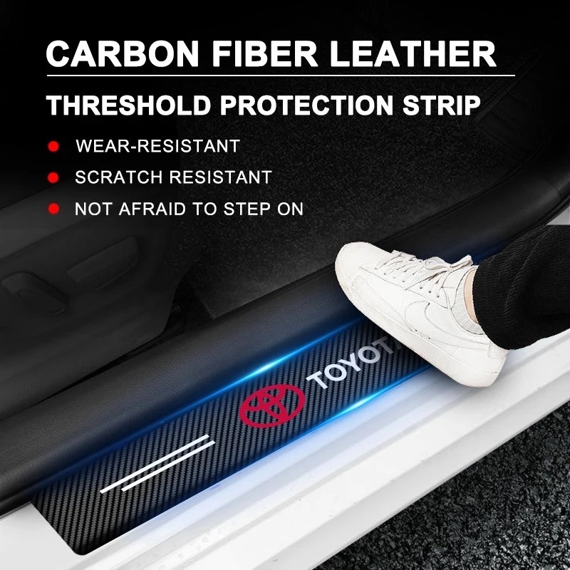 Carbon Fiber Car Door Sill Protectors 4pcs Set– Stylish And Durable ...