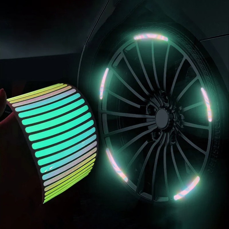 Car Wheel Sticker Reflective Sticker Car Wheel Tire Rims Sticker 20 pcs