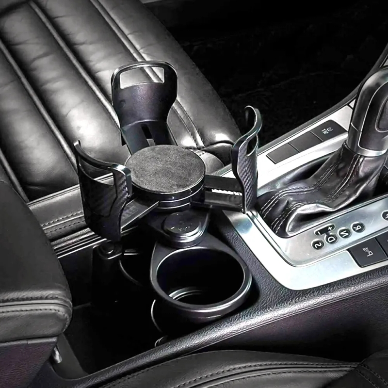 2 in 1 Car Cup Holder Organizer – Organize Bottles, Cups and Gadgets