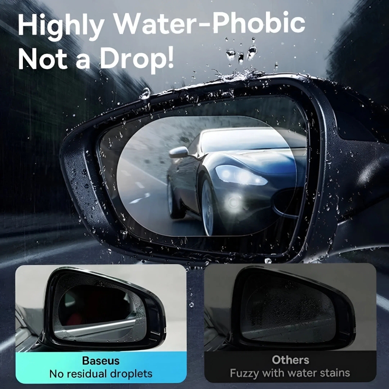 Baseus Rainproof Film for Car Rear-View Mirror Anti Fog Window Mirror ...
