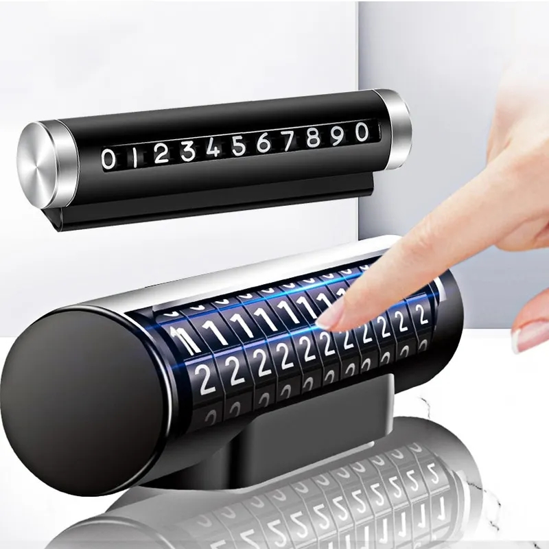 Metal Car Parking Number Card - Roller Type Set Any Number