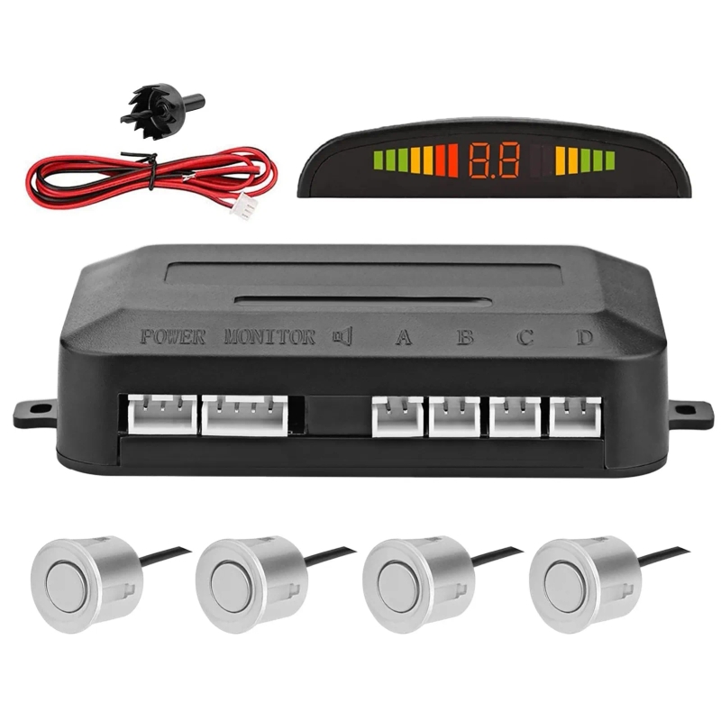 Wireless Car Parking Sensor System with 4 Sensors, LCD Display, and ...