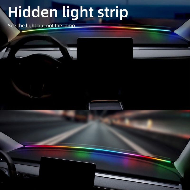 Car Dashboard LED Strip Lights – RGB Central Control Sealing Strip ...