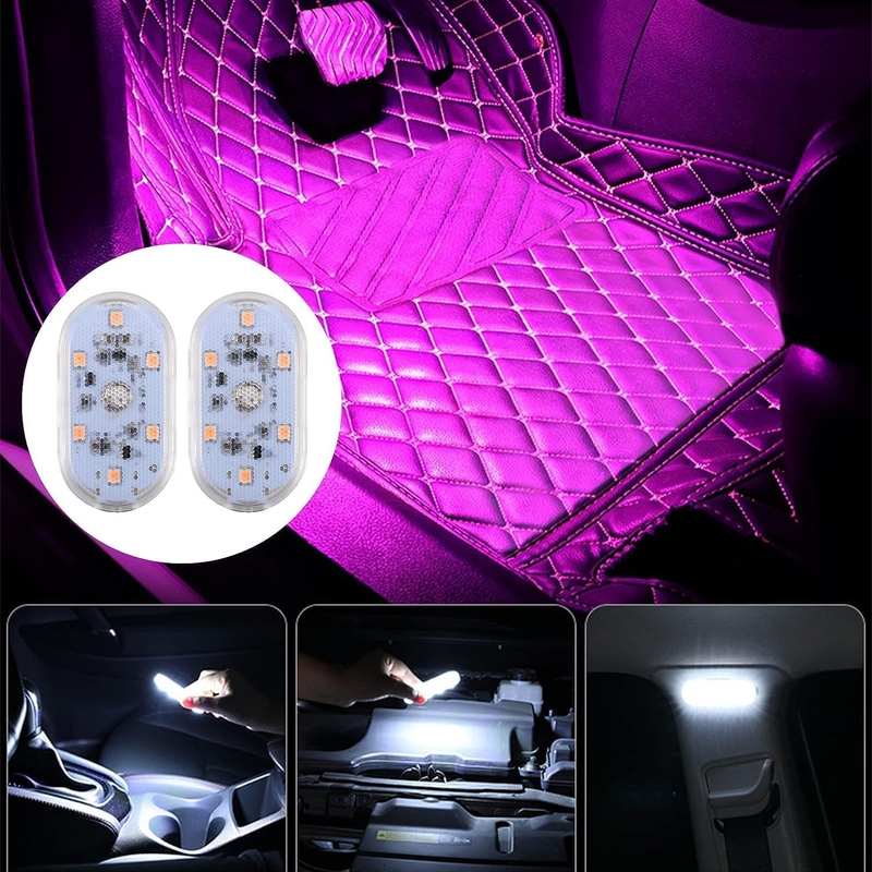 Car Roof Light - Strong Magnetic LED Interior Light, USB Rechargeable ...