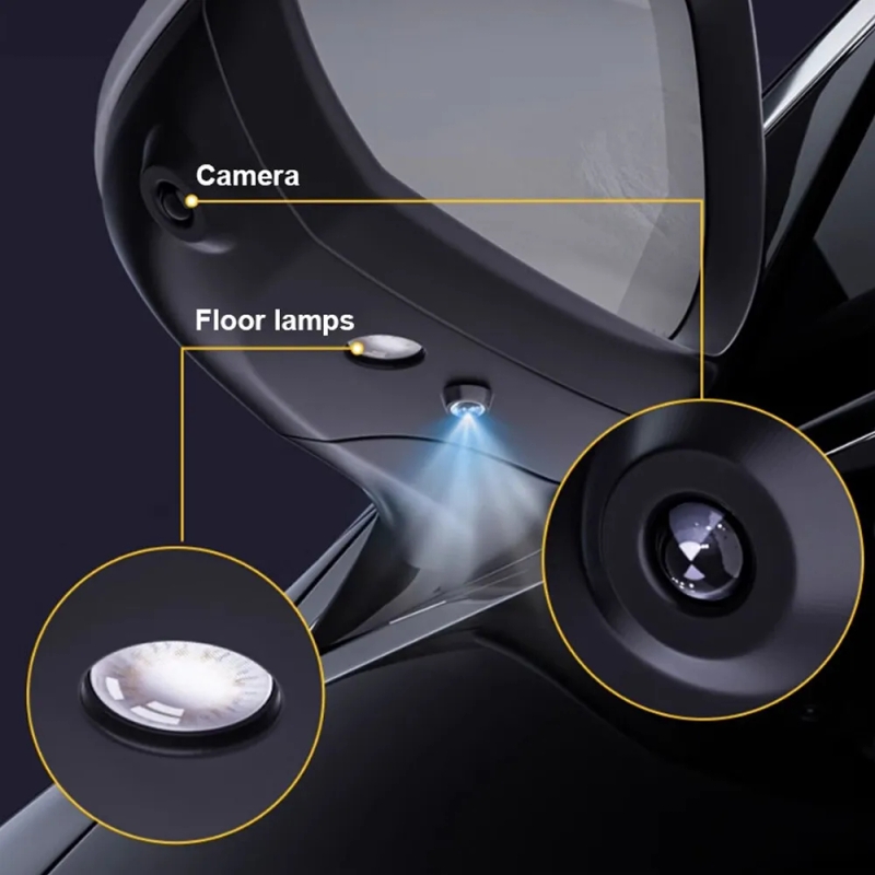 Car Door Welcome Light Angel Wings Dynamic Projector Rearview Mirror ...