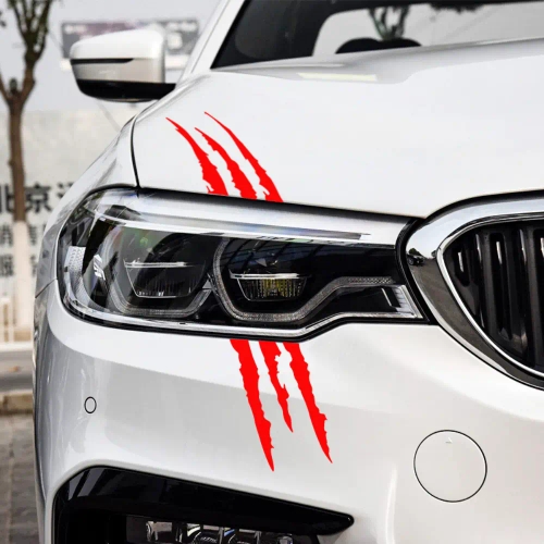 Creative devil sticker claw mark car light eyebrow sticker, reflective ...