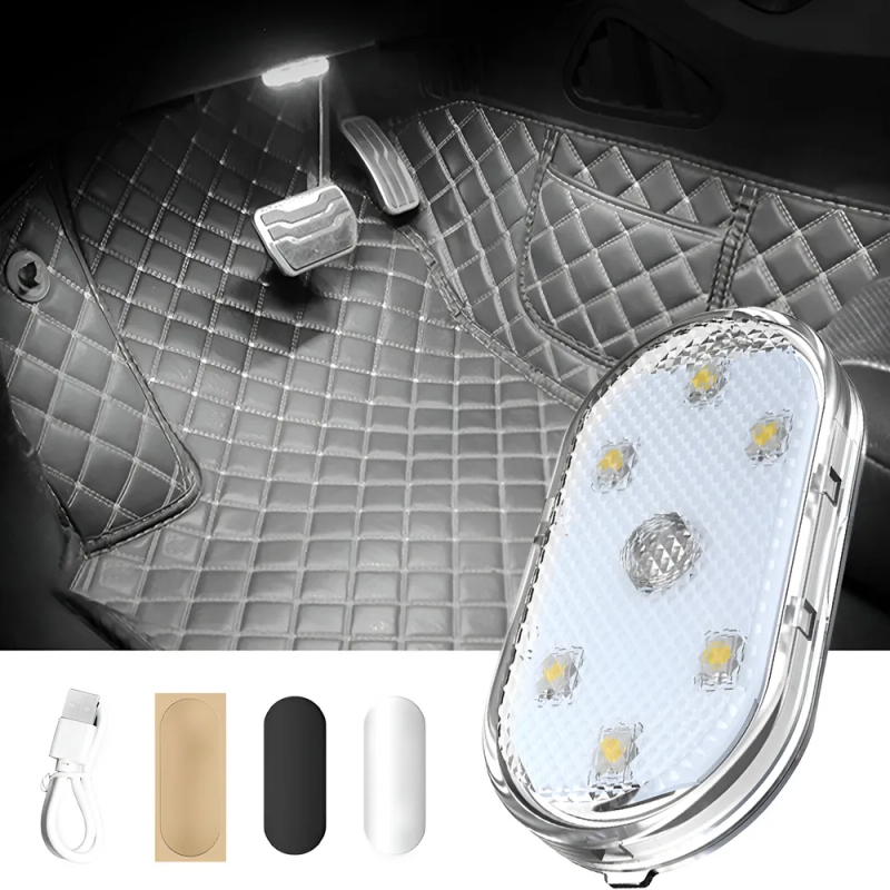 Car Roof Light - Strong Magnetic LED Interior Light, USB Rechargeable ...