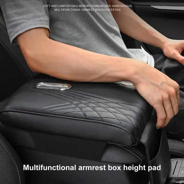 Premium 2 in1 Arm Rest Support With The Tissue Box for Car Interior