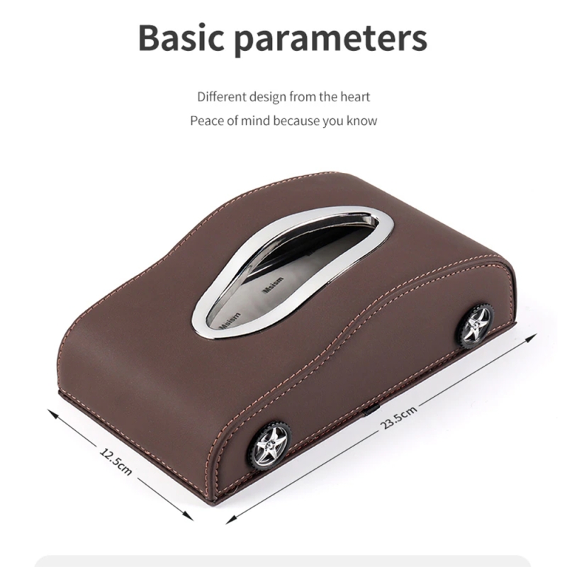 Car Shape Tissue Box PU Leather Universal Tissue Holder