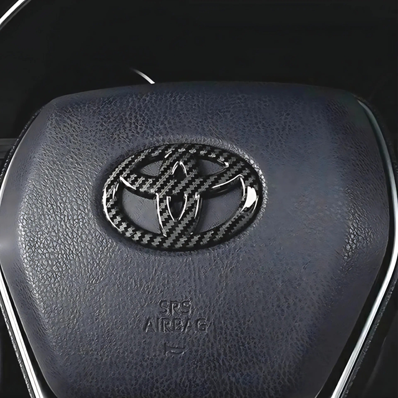 Toyota Car Steering Wheel Logo – Carbon Fiber Design - Cargoods BD