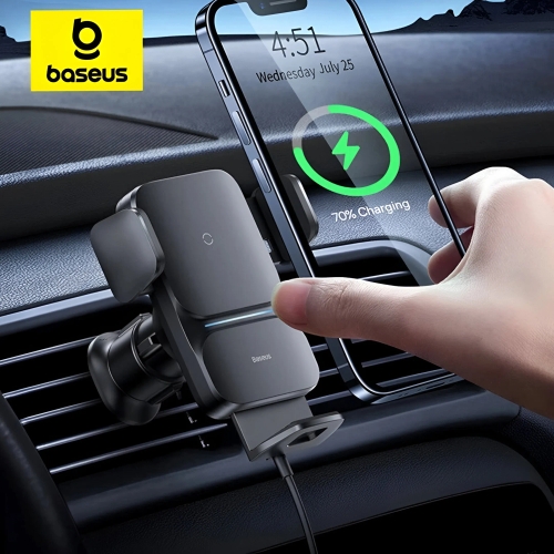 Baseus 15W Wisdom Auto Alignment Car Mount – Fast Charging Phone Holder ...