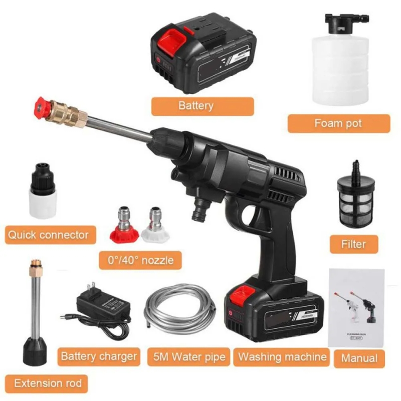 Rechargeable Car Wash machine | 24v High Pressure Car Washer Gun ...