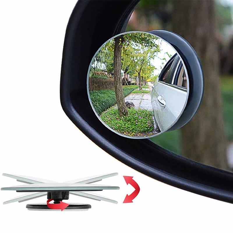 Mini Blind Spot Mirror Wide Angle Convex Rear View Mirror 2ps