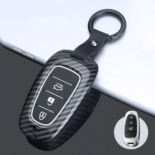 Carbon Fiber Car Remote Cover Hyundai Tucson