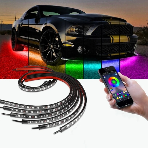 Car Underglow led Light kit 4Pcs Car High Intensity Lights Strip ...