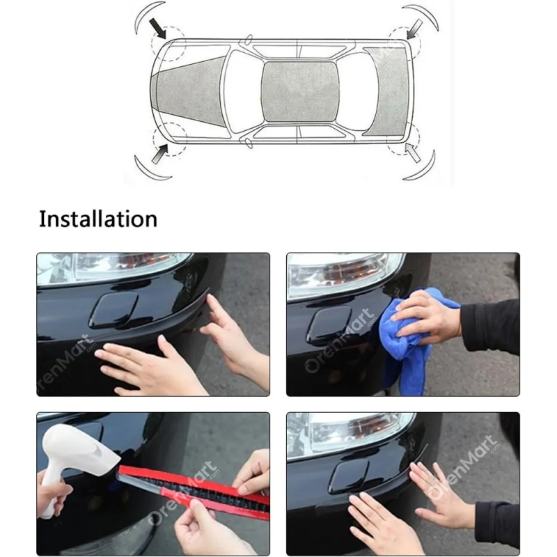 Car Bumper Protector Rubber Stickers, Anti-Scratch Sticker