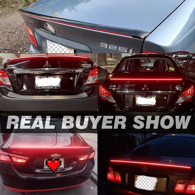Car Universal Rear Wing Spoiler Light Flexible