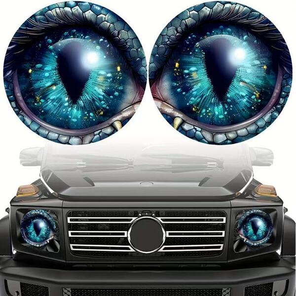 Car Beast Eyes Headlight Decals – Monster Eye Unique Styling Stickers ...