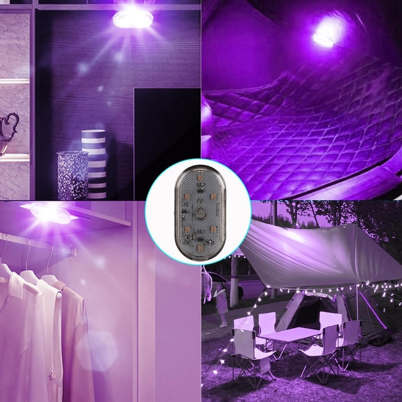 Car Roof Light - Strong Magnetic LED Interior Light, USB Rechargeable ...