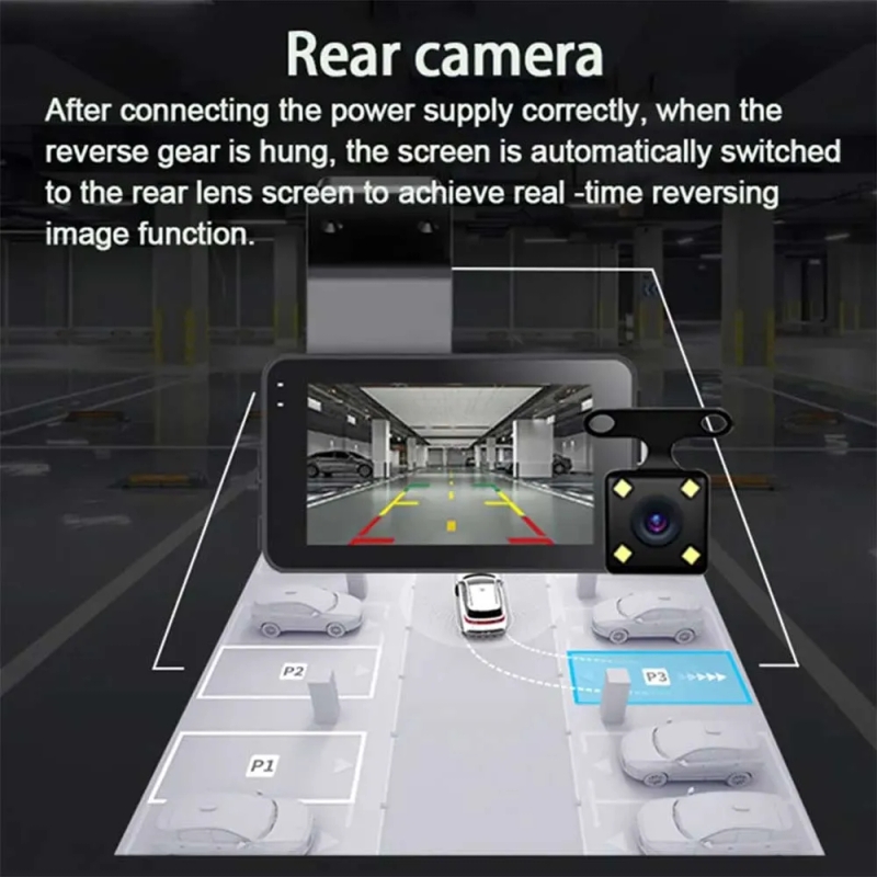 4.0In Dash Cam for Car DVR 1080P Front and Rear View Camera Dual Lens ...
