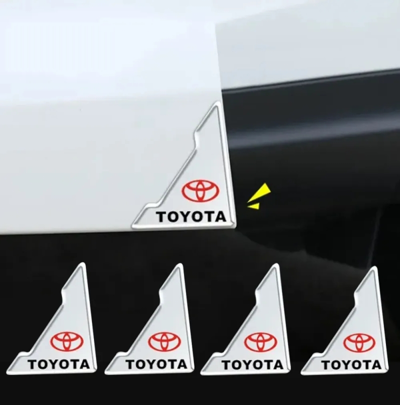 Car door corner guards transparent With Car Brand Logo 2 pcs