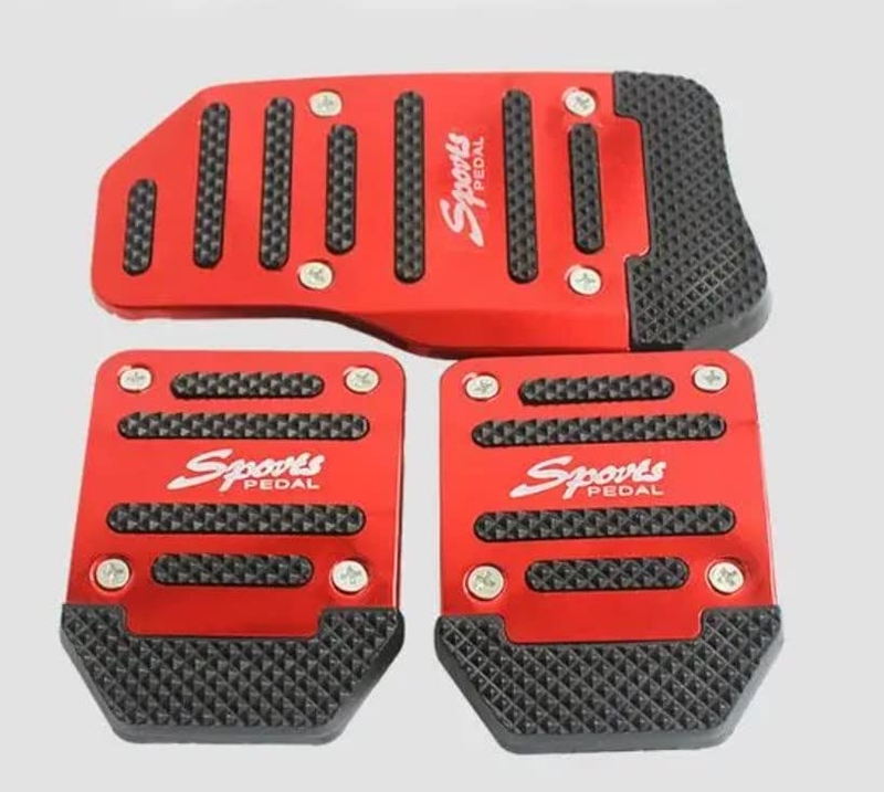 Brake Foot Pedal Pad Kit Non-Slip No Drill Aluminum Alloy Accelerator ...