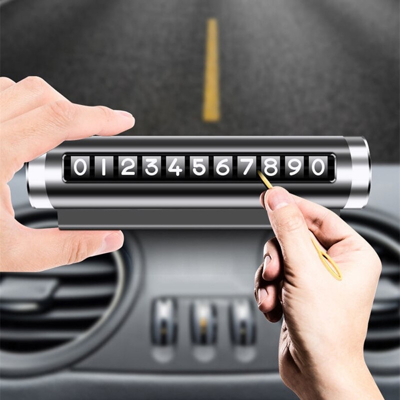 Metal Car Parking Number Card - Roller Type Set Any Number
