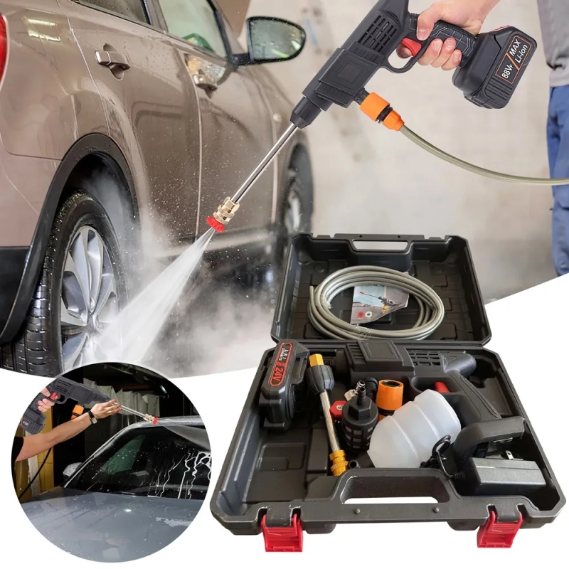 Rechargeable Car Wash machine | 24v High Pressure Car Washer Gun ...