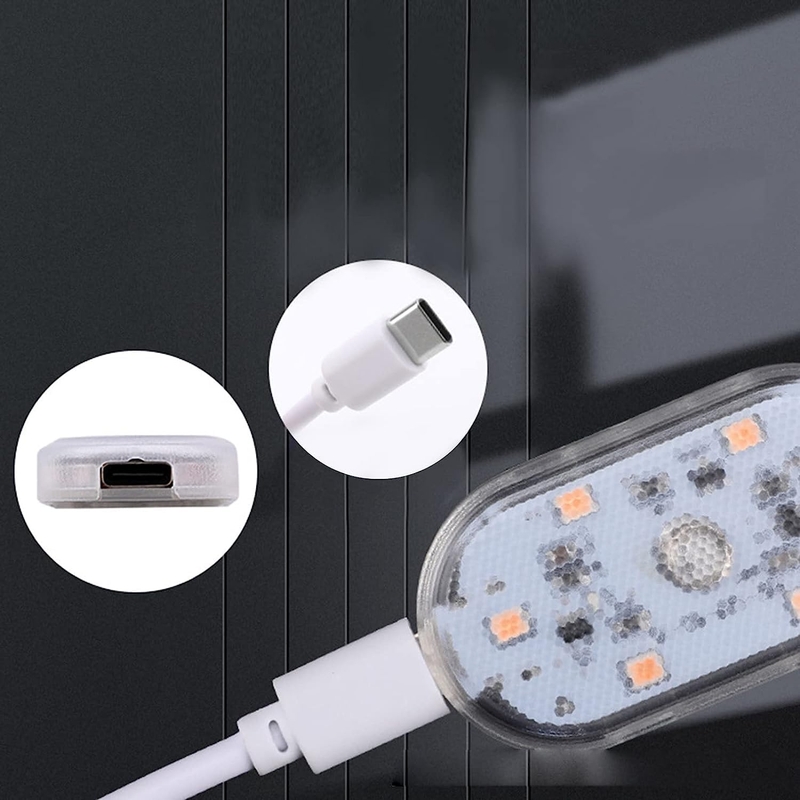 Car Roof Light - Strong Magnetic LED Interior Light, USB Rechargeable ...