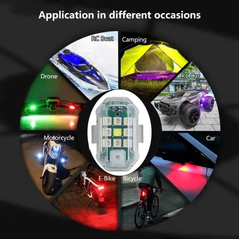 Car Warning Light (2Pcs) Flashing Signal Light RGB Remote Control Light ...
