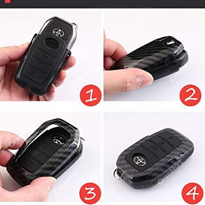 Carbon Fiber Key Cover For Toyota Harrier New, And Auris Cross