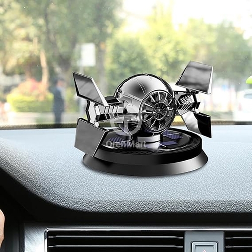 UFO Car Dashboard Showpiece Perfume – Solar Rotating Ultrasonic Design
