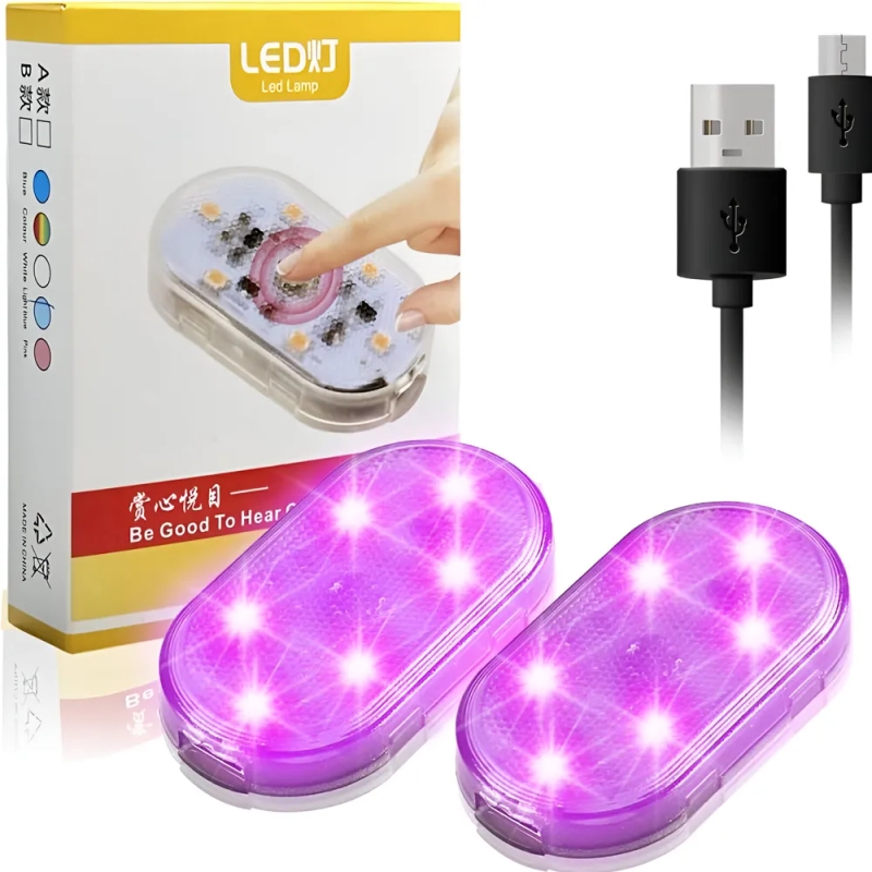 Car Roof Light - Strong Magnetic LED Interior Light, USB Rechargeable ...