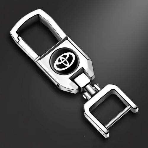 Luxury Metal Car Key Ring – Bold Metal Look with Signature Brand Logo