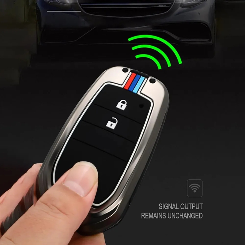 Car Metal Key Cover With Car Key Ring And Soft Silicone For Toyota CHR ...