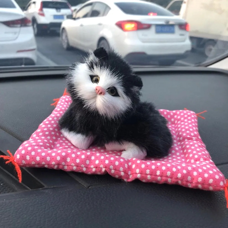 Car Dashboard Cute Cat with Voice For Car Dashboard Showpiece